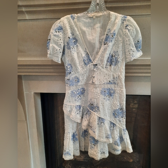 LoveShackFancy | Dresses | Loveshack Fancy Floral Eyelet Mini Dress ...